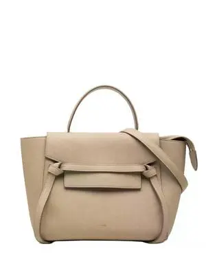 Celine 2019 Micro Grained Calfskin Belt Bag Satchel - Neutrals