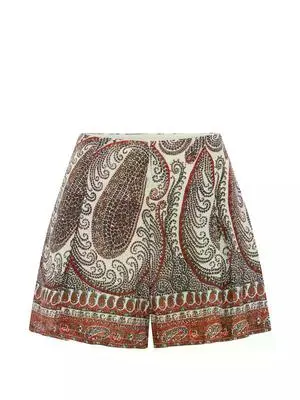 BOTEH Cassia Paisley-print Shorts - Neutrals