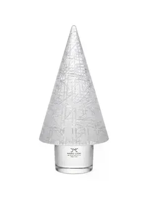 MARIO CIONI & C Engraved Crystal Christmas Tree - White