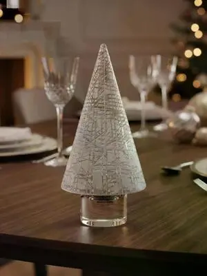 MARIO CIONI & C Engraved Crystal Christmas Tree