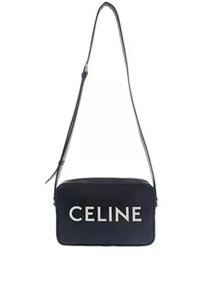 Celine 2010-2026 Smooth Calfskin Logo Messenger Bag Crossbody Bag