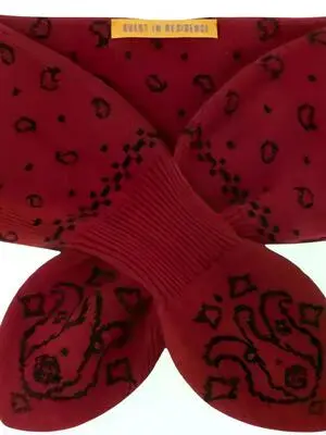 Guest In Residence Paisley-print Knitted Scarf
