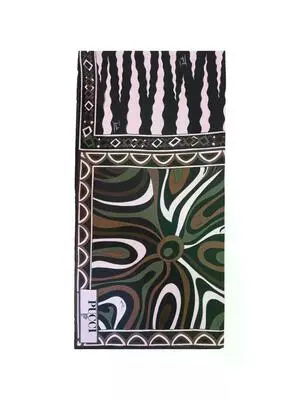 Emilio Pucci Mixed-print Silk Scarf - Black