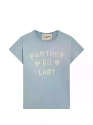 Valentino Garavani Printed Cotton T-shirt - Blue