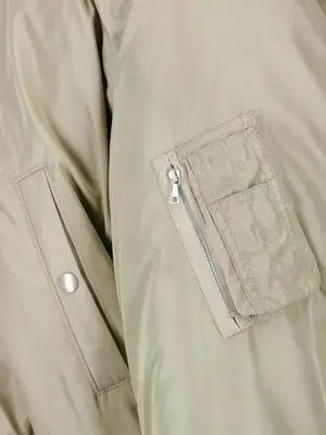 Auralee Shearling-lined Silk Bomber Jacket
