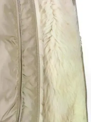 Auralee Shearling-lined Silk Bomber Jacket