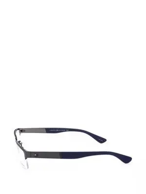 Tommy Hilfiger Matte-finish Rectangle-frame Glasses - Grey