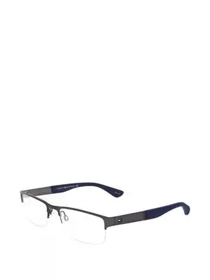 Tommy Hilfiger Matte-finish Rectangle-frame Glasses - Grey