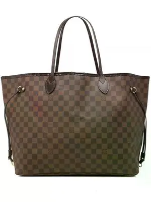 LOUIS VUITTON 2010 Damier Ebene Neverfull Gm Tote Bag - Brown