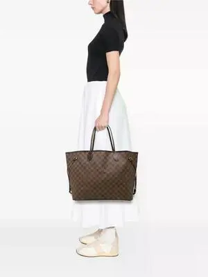 LOUIS VUITTON 2010 Damier Ebene Neverfull Gm Tote Bag