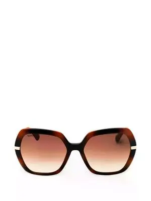 MAX&CO. Oversized Geometric-frame Sunglasses - Brown