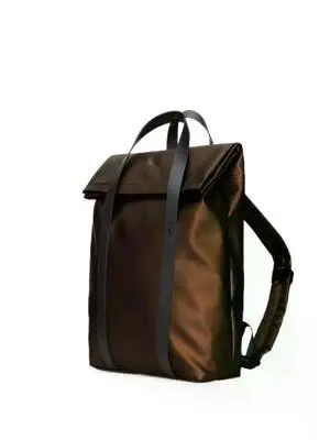 Rains Fold-over Buckle-fastening Backpack - Brown