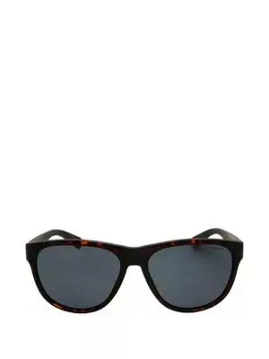 POLAROID Tortoiseshell-effect Oval-frame Sunglasses - Brown