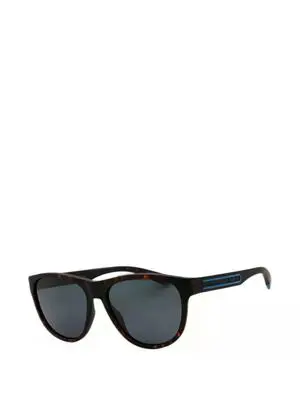 POLAROID Tortoiseshell-effect Oval-frame Sunglasses