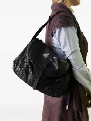 MIALUIS Do Taipan Perforated-leather Shoulder Bag - Black