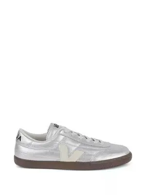 VEJA Metallic Leather Sneakers - Silver