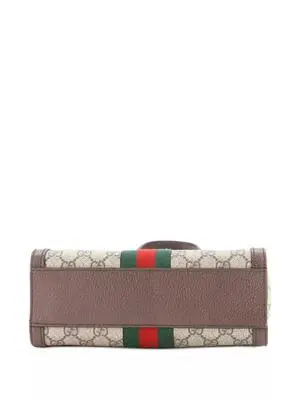 Gucci Ophidia Top Handle Gg Coated Canvas Small Tote Bag - Brown