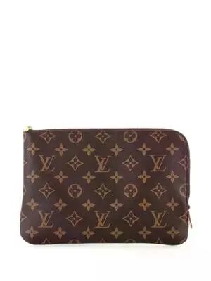 LOUIS VUITTON Etui Voyage Pouch Monogram Canvas Pm Clutch Bag - Brown