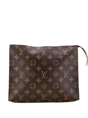 LOUIS VUITTON Toiletry Pouch Monogram Canvas 26 Clutch Bag - Brown