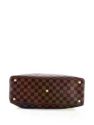 LOUIS VUITTON Riverside Handbag Damier With Leather Tote Bag