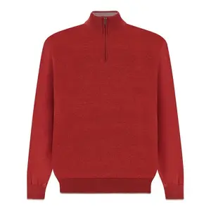 Paul & Shark Piuma Wool Half-zip Sweater - Winery