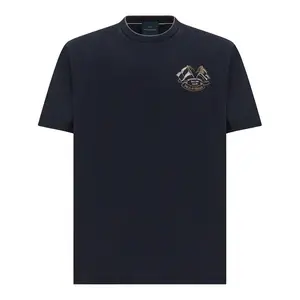 Paul & Shark Cotton Jersey T-shirt With International Sailing Club Embroidery - Blue