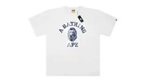A BATHING APE Snake Print Tee Shirt (ss25) White/blue
