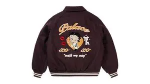 PALACE Betty Boop Varsity Jacket - Brown