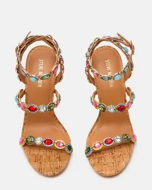 Steve Madden Tamala Cork Strappy Heels