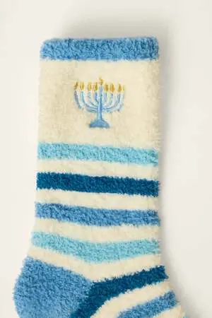 PJ Salvage Hannukah Stripes & Orah Crew Socks