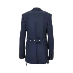 Stella McCartney Single-breasted Jacket With Press-studs Belt - Blue
