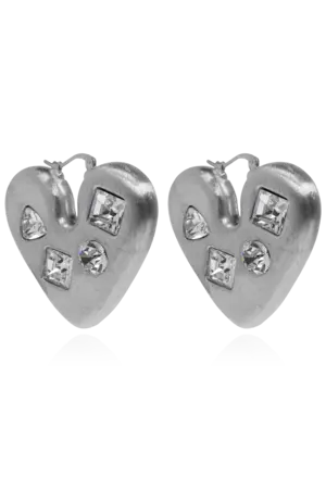 Jacquemus Heart-shaped Earrings - Silver