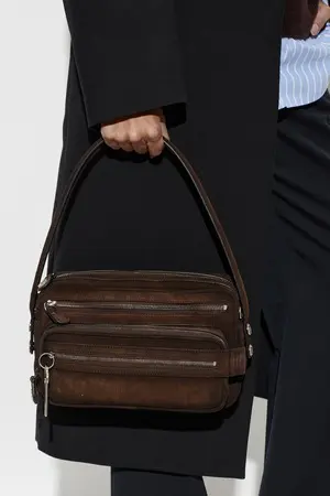 Acne Studios Suede Bag With A ‘vintage’ Effect - Brown