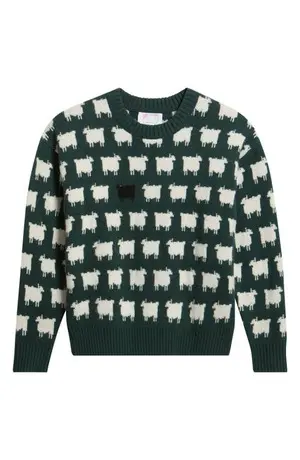 ROWING BLAZERS Sheep Wool Crewneck Sweater - Green