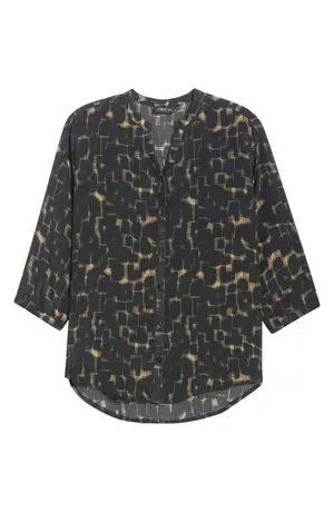 APNY Mandarin Collar Three-quarter Sleeve Shirt
