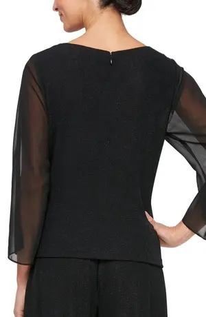 Alex Evenings Bead Embellished Side Top