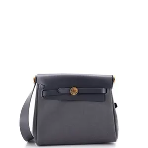 Hermès Herbag Zip Toile And Leather 20 - Grey
