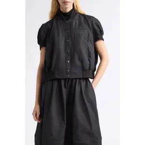 MELITTA BAUMEISTER Snap Bomber Shirt - Black