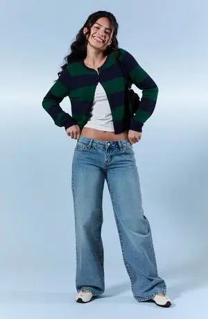 PACSUN Zoe Low Rise Girlfriend Wide Leg Jeans