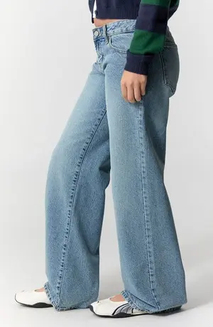 PACSUN Zoe Low Rise Girlfriend Wide Leg Jeans