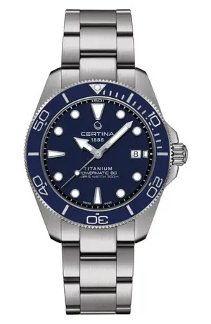 CERTINA Bracelet Watch - Titanium/blue