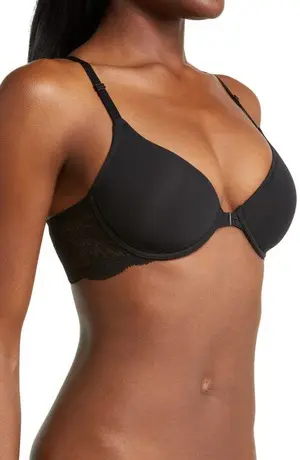 Natori Underwire Front Close Contour Bra - Black