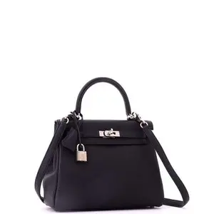 Hermès Kelly Handbag Togo With Palladium Hardware 25