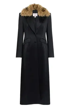 Cinq À Sept Jyn Faux Fur Collar Coat