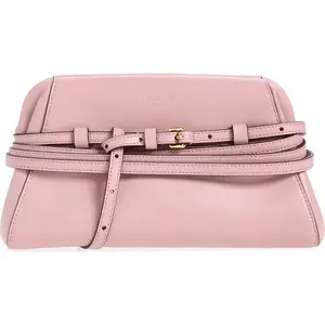 Moschino Tie Me Leather Clutch - Pink