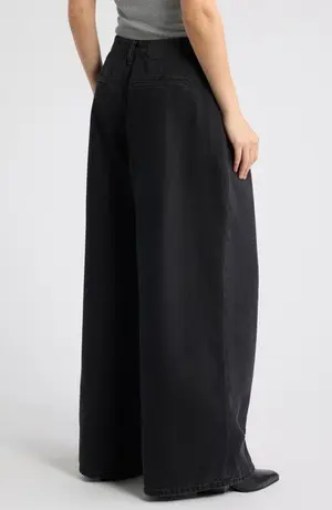 ALLSAINTS Axis Pleated Wide Leg Jeans