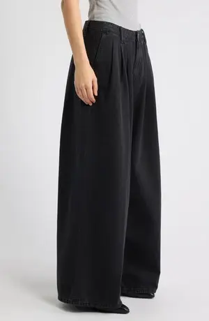 ALLSAINTS Axis Pleated Wide Leg Jeans