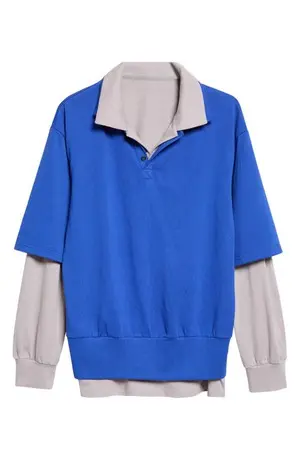 LII Double Layer Long Sleeve Polo