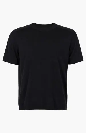 MODENAIRE Short Sleeve Knit Crewneck Sweater Tee