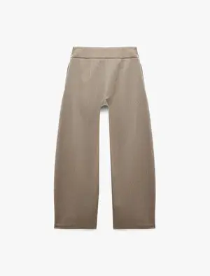 Koton High Rise Barrel Pants With Pleated
